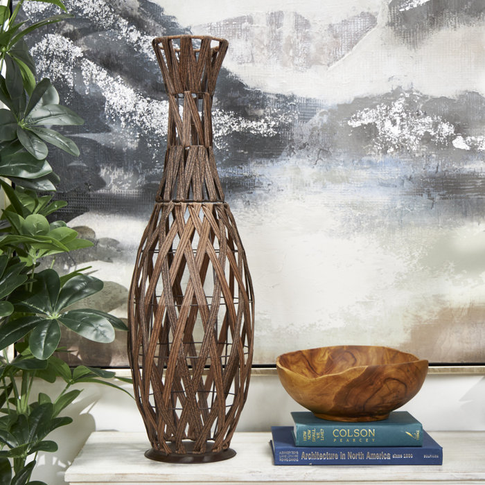 Bayou Breeze Apiffany Metal Floor Vase | Wayfair
